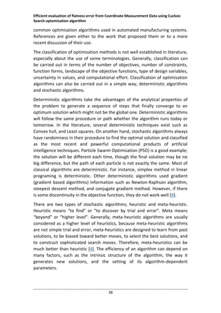 Efficient evaluation of flatness error from Coordinate Measurement Data using Cuckoo Search ...