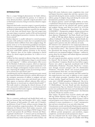 [Synergism of caffeine on antinociceptive effects of metamizole]. | PDF | Dental Health ...