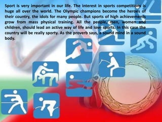 Sports in My Family | PPT