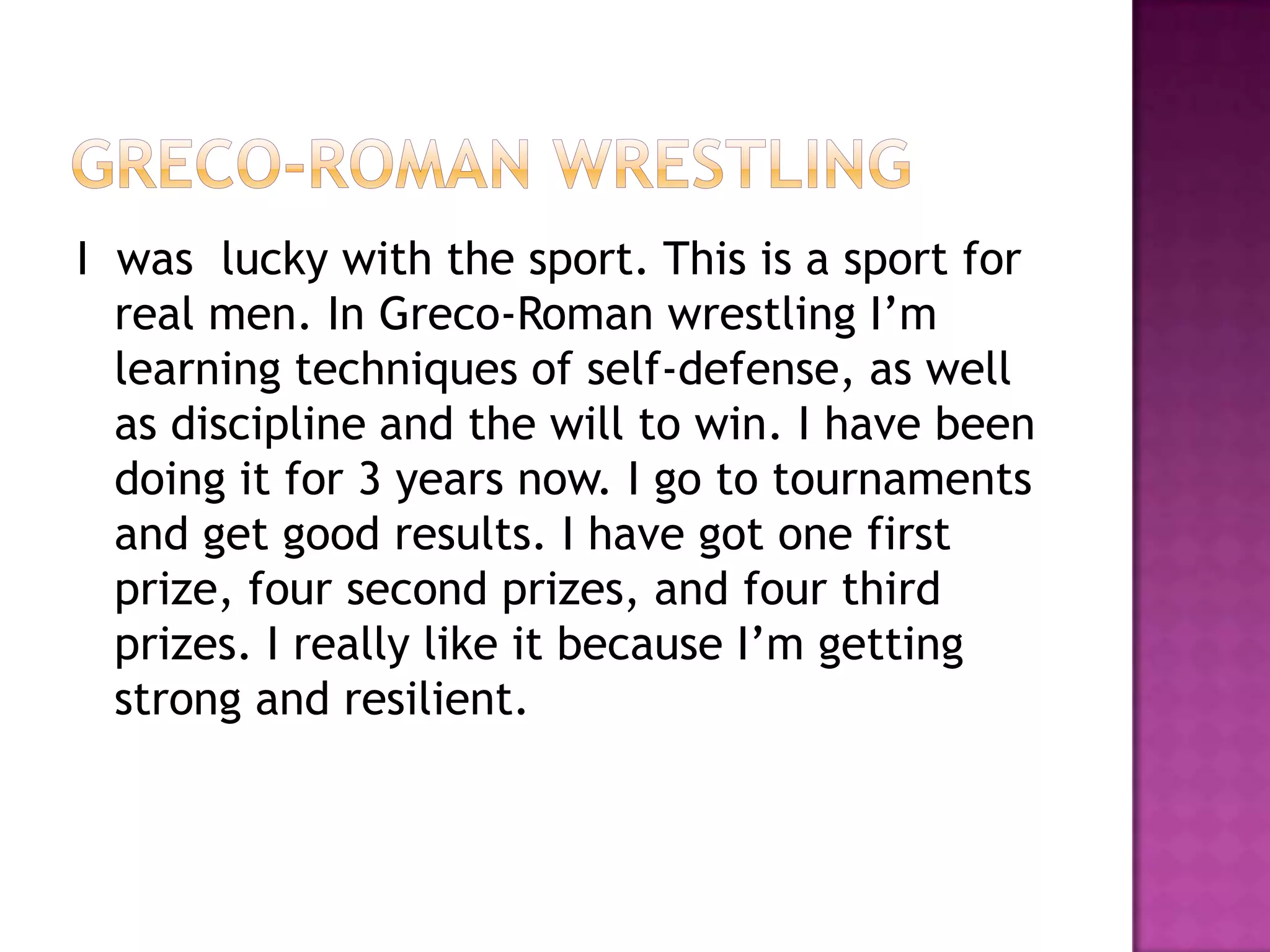 Greco-Roman wrestling and my coach | PPTX