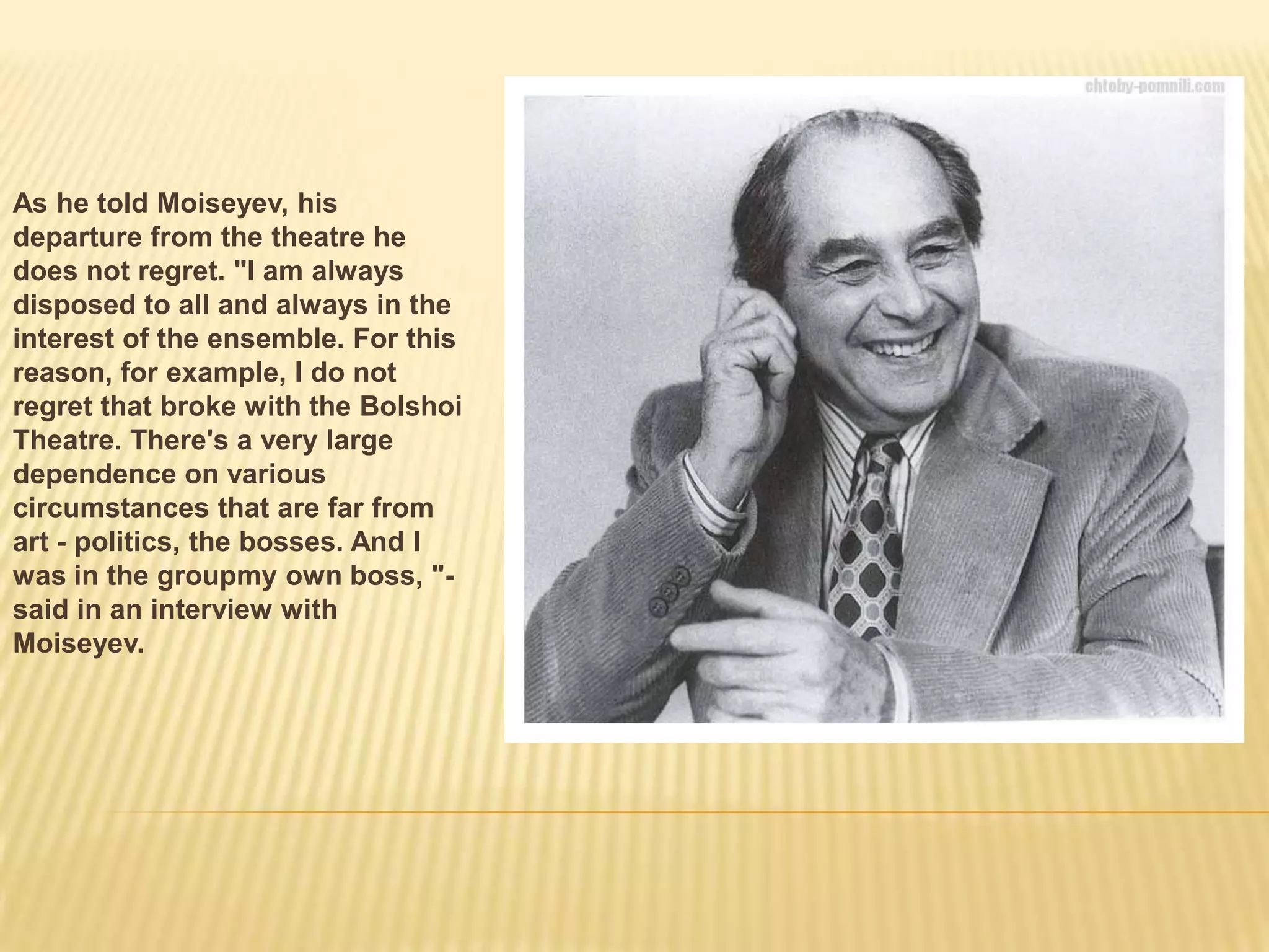 The Person Who Inspired Me – Igor Moiseyev | PPTX