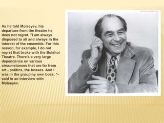 The Person Who Inspired Me – Igor Moiseyev | PPTX
