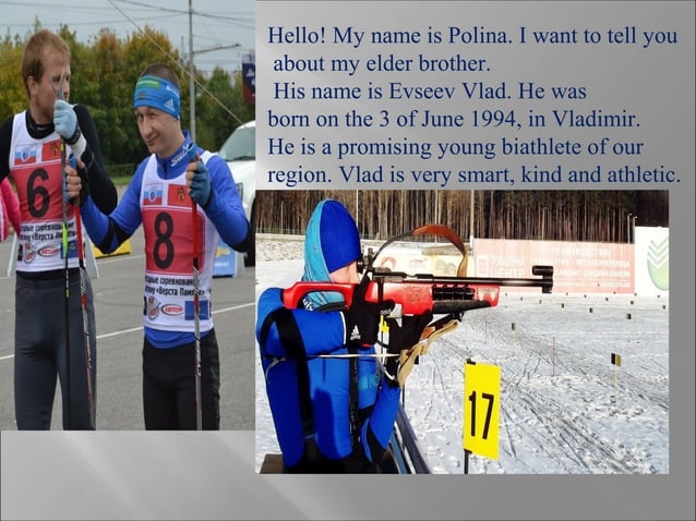 Evseev Vlad – a young biathlete from Vladimir | PPT