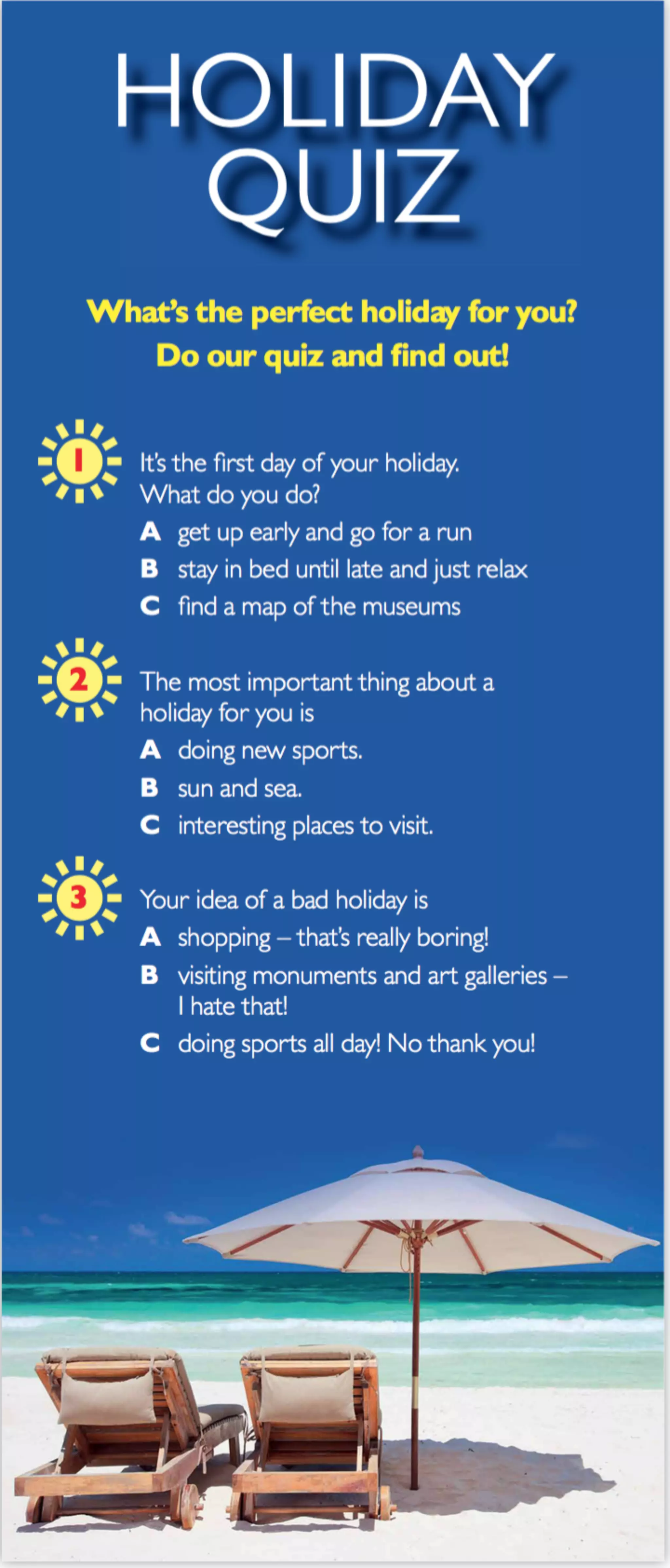 En1 ModB w14 Reading: Holiday Quiz | PDF