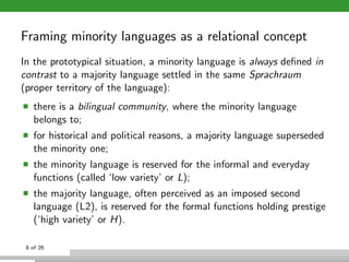 Esperanto and Minority Languages | PPT