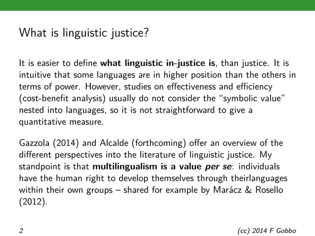Linguistic (in)justice and communication models: A pledge for a ...