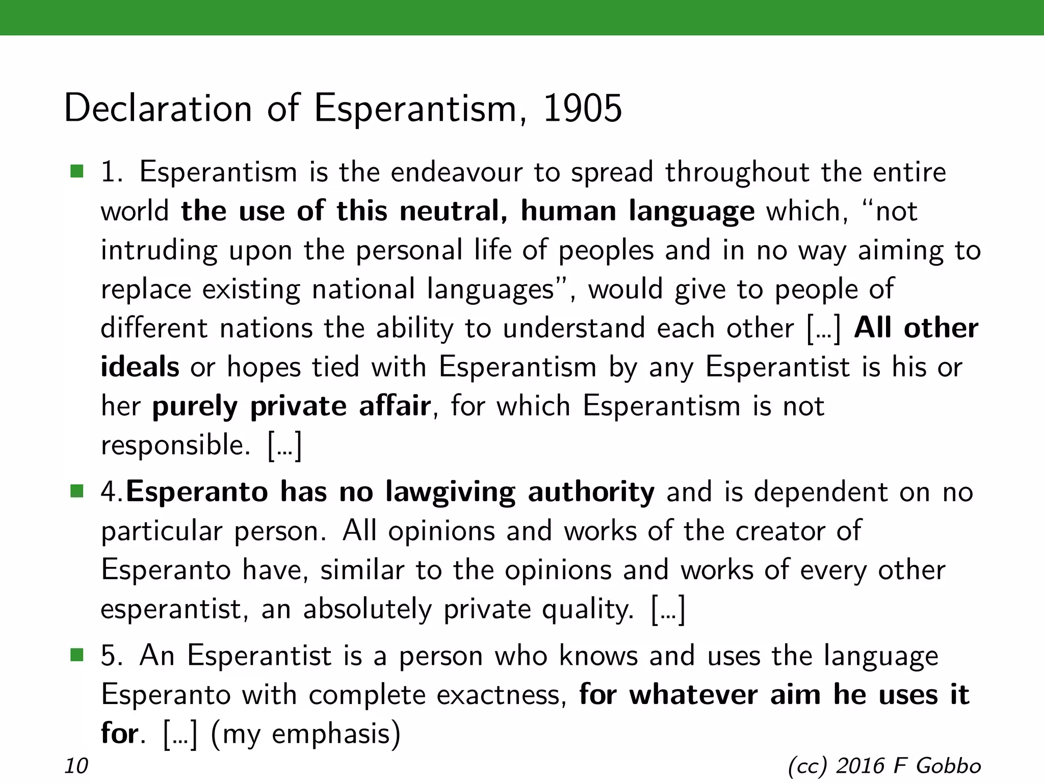 The language ideology of Esperanto | PPT