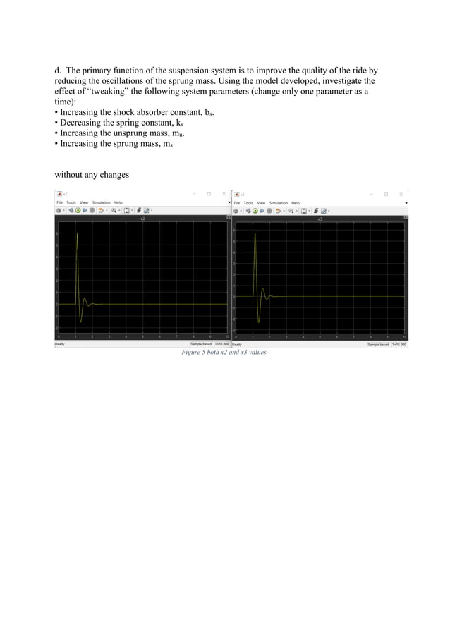 Mechatronics System Modeling Lab 1 - Modelling of Quarter Car using Matlab – Simulink | PDF