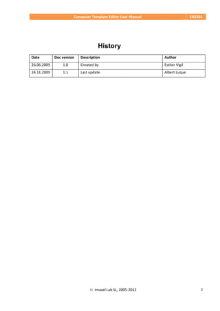 En2501 composer template editor user manual | PDF