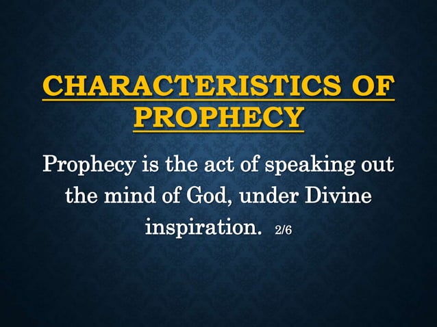 EN2 Characteristics of prophecy 2 of 6 | PPT