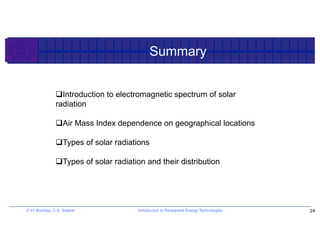 Environmental impact of solar power, structure of the sun, the solar constant, sun-earth ...