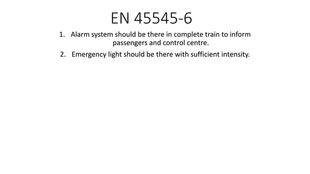 Two points of EN 45545-6 standard 2013 version | PPTX