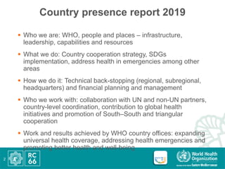 WHO country presence in countries, territories and areas | PPT
