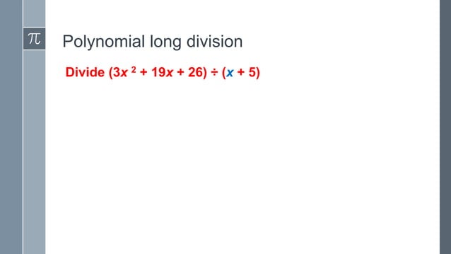 EN6914 Polynomial Mathematics Powerppoint | PPT