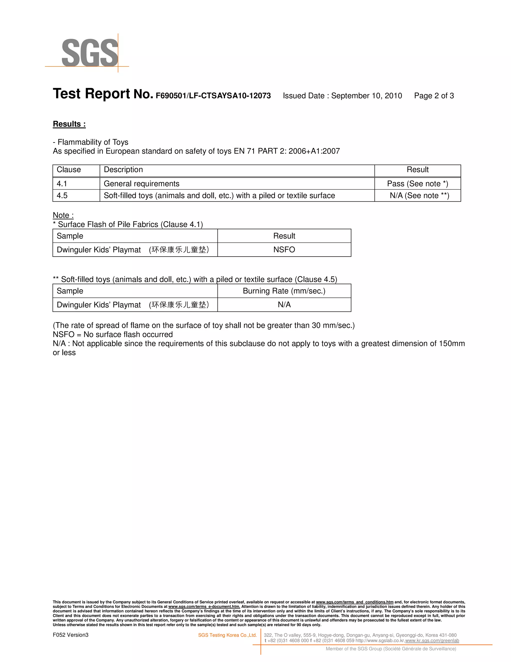 En71 part2 safety of toy flammability | PDF | Children\'s Games and ...