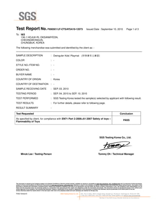 En71 part2 safety of toy flammability | PDF | Children\'s Games and ...