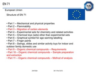 EN 71 Part 3 2013 migration of elements from toys | PPT