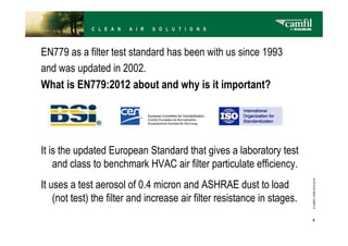 Camfil Farr Training Academy - New EN779:2012 | PDF