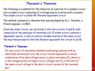 electrical circuit theorem electrical electrical | PPT