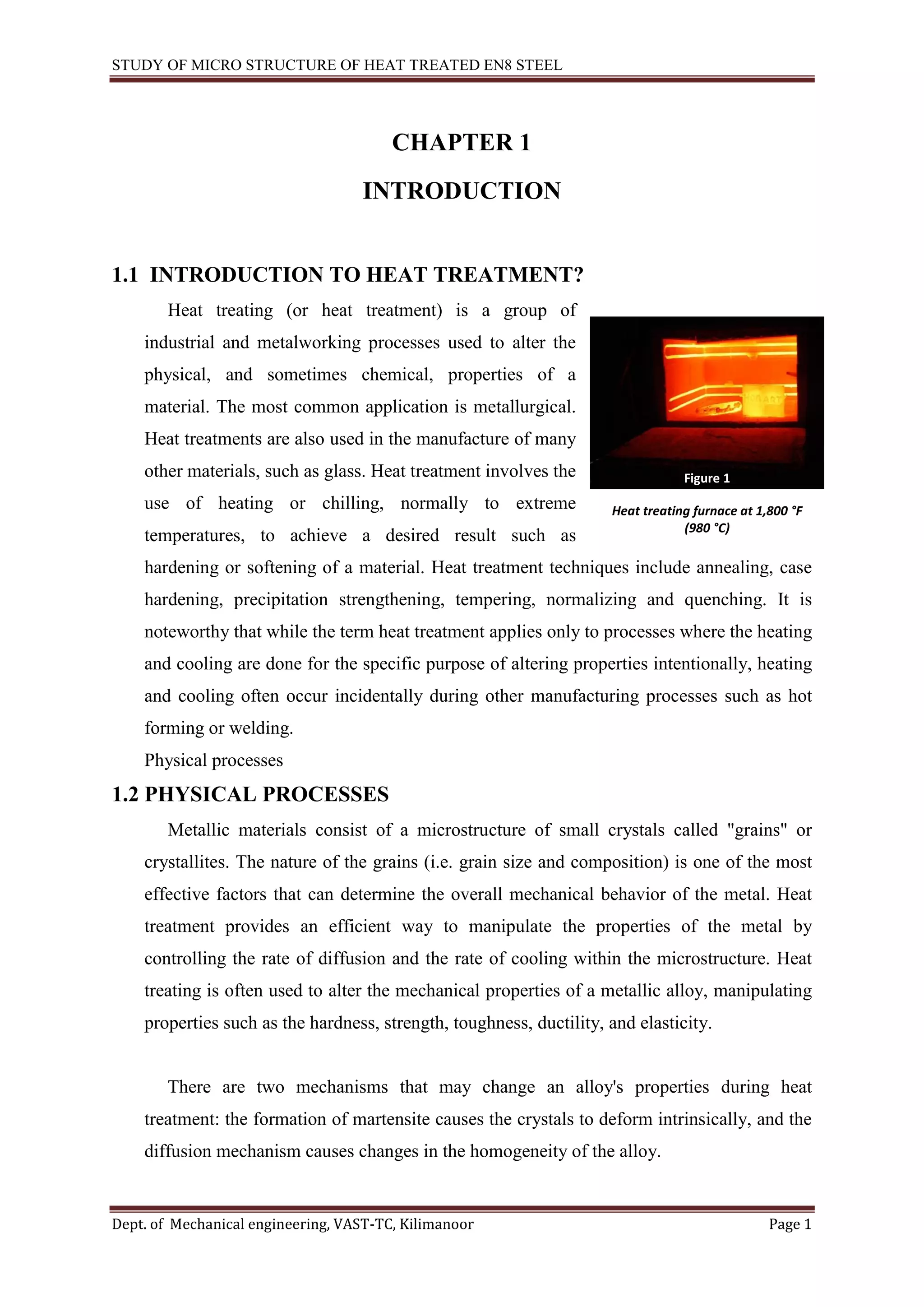 STUDY OF MICRO STRUCTURE OF HEAT TREATED EN8 STEEL | PDF