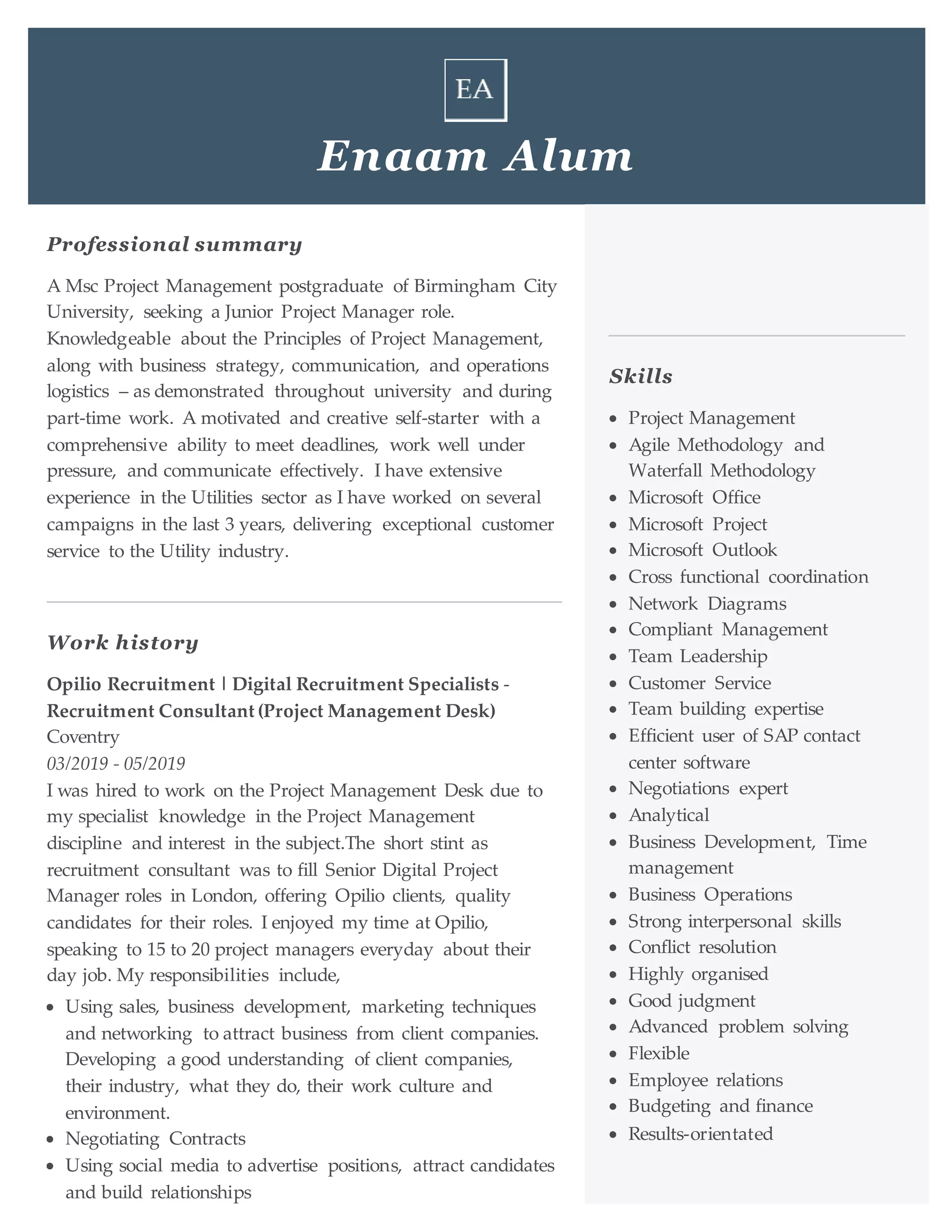 Enaam Alum CV | DOCX