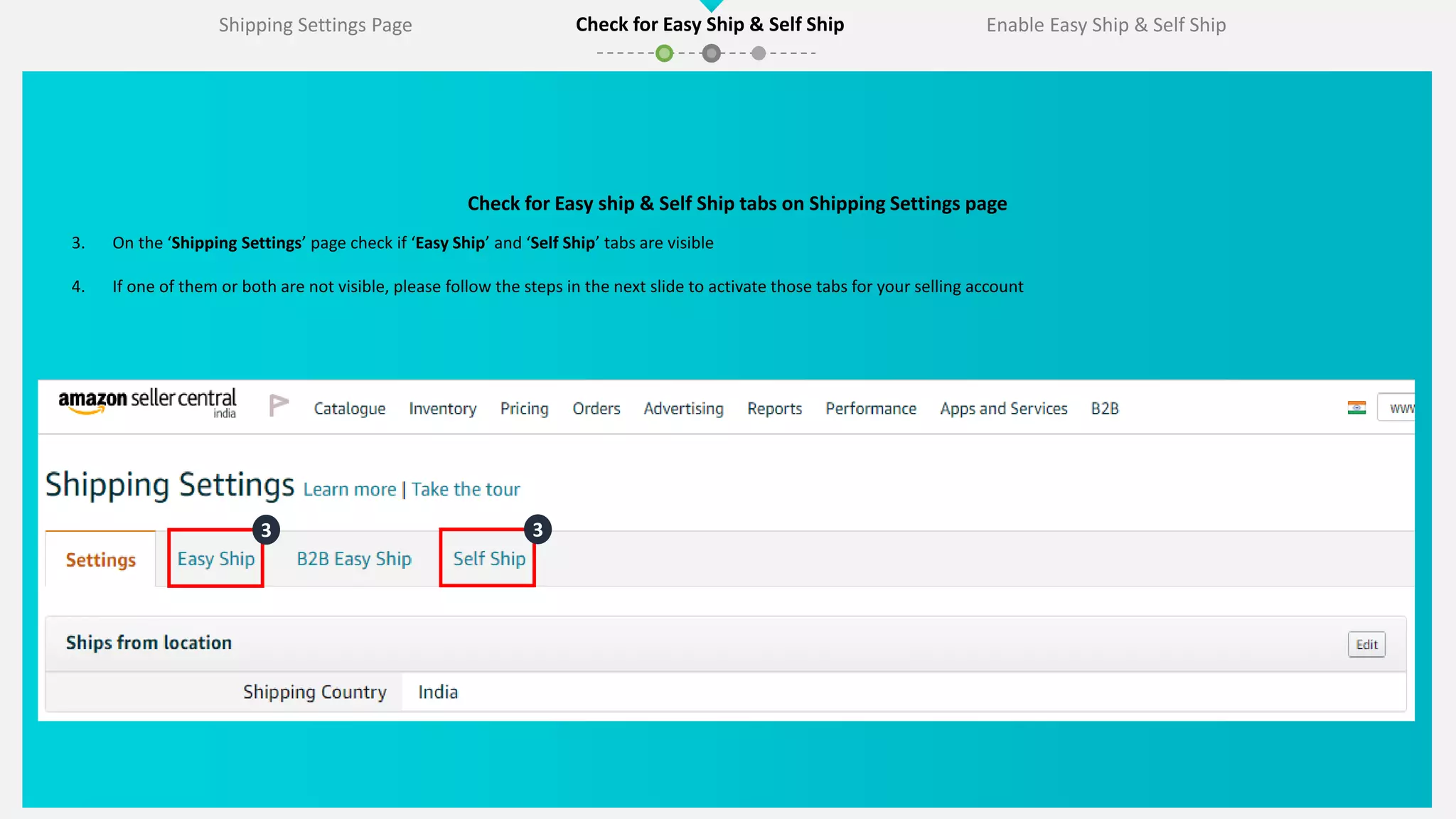 Enable Easy Ship and Self Ship | PDF