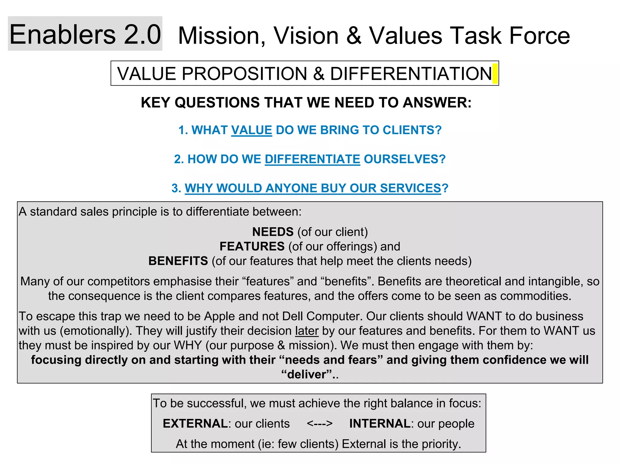 Enablers Mission Vision & Values | PPTX