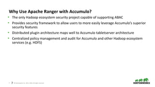 Enabling ABAC with Accumulo and Ranger integration | PPTX