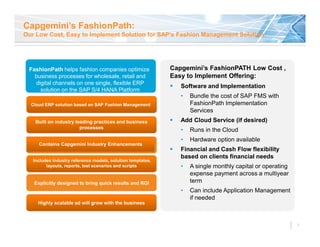 Capgemini's FashionPath - An Accelerated Approach to Implementing SAP ...