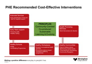 Enabling a mentally healthy city | PPT