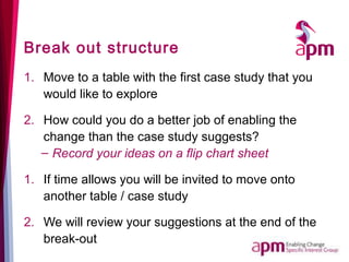 APM Presents - Why Change? Understand change management and how it combines with project ...