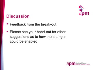 APM Presents - Why Change? Understand change management and how it combines with project ...