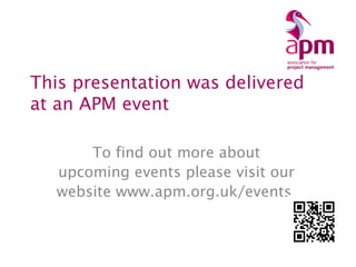 APM Presents - Why Change? Understand change management and how it ...