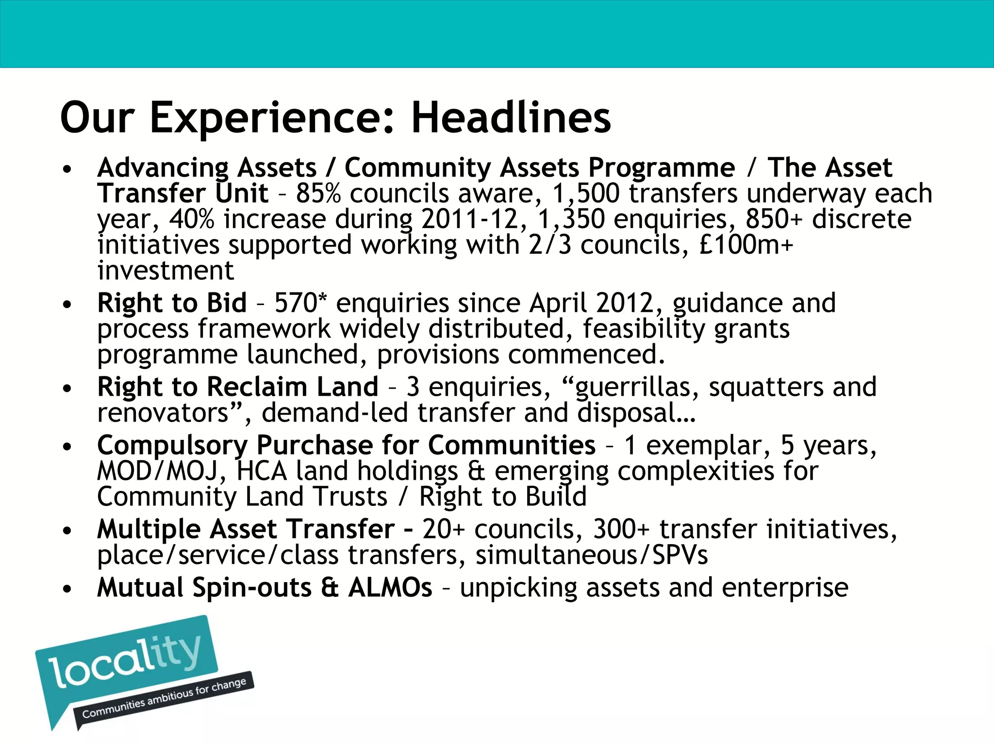 Enabling community asset ownership and management | PPT