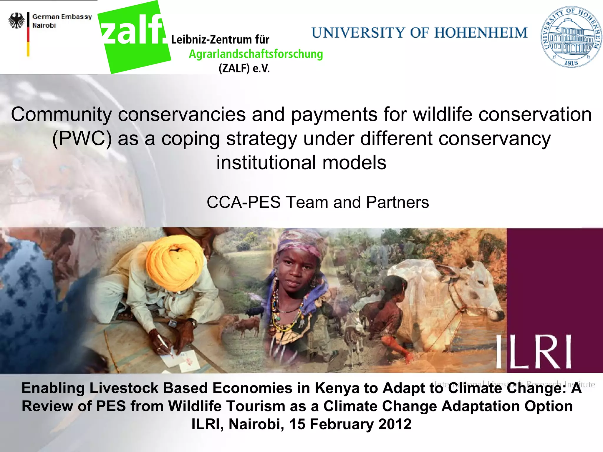 Community conservancies and payments for wildlife conservation (PWC) as ...