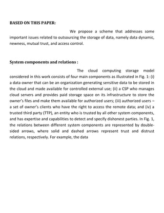 JAVA 2013 IEEE CLOUDCOMPUTING PROJECT Enabling data dynamic and indirect mutual trust for cloud ...