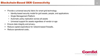 Case Study: How ComEd Is Implementing Blockchain to Enhance DER User Security and Verification | PPT