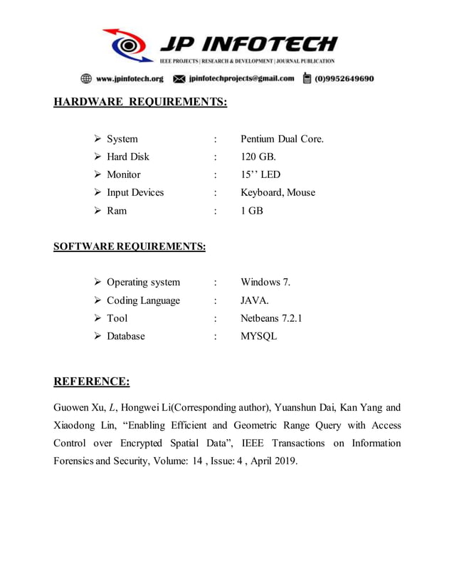 Enabling Efficient and Geometric Range Query with Access Control over Encrypted Spatial Data | PDF
