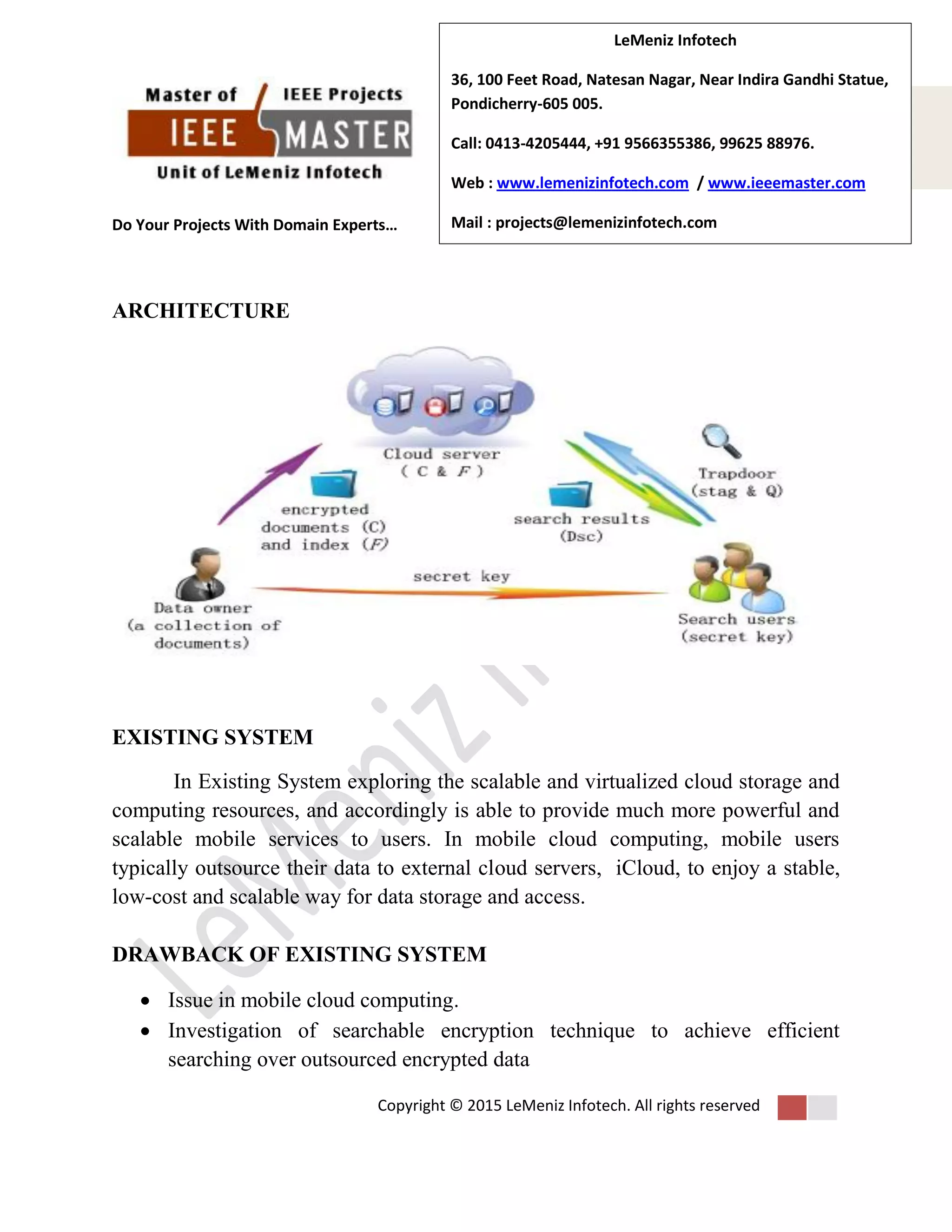 Enabling Efficient Multi Keyword Ranked Search Over Encrypted Mobile Cloud Data Through Blind