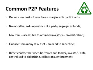 Enabling The Growth of P2P Finance - Simon Deane-Johns | PPT