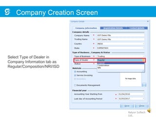 Enabling gst in Saral Accounts and Billing | PPT