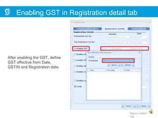 Enabling gst in Saral Accounts and Billing | PPT