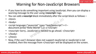 Enabling java script in browsers | PPT