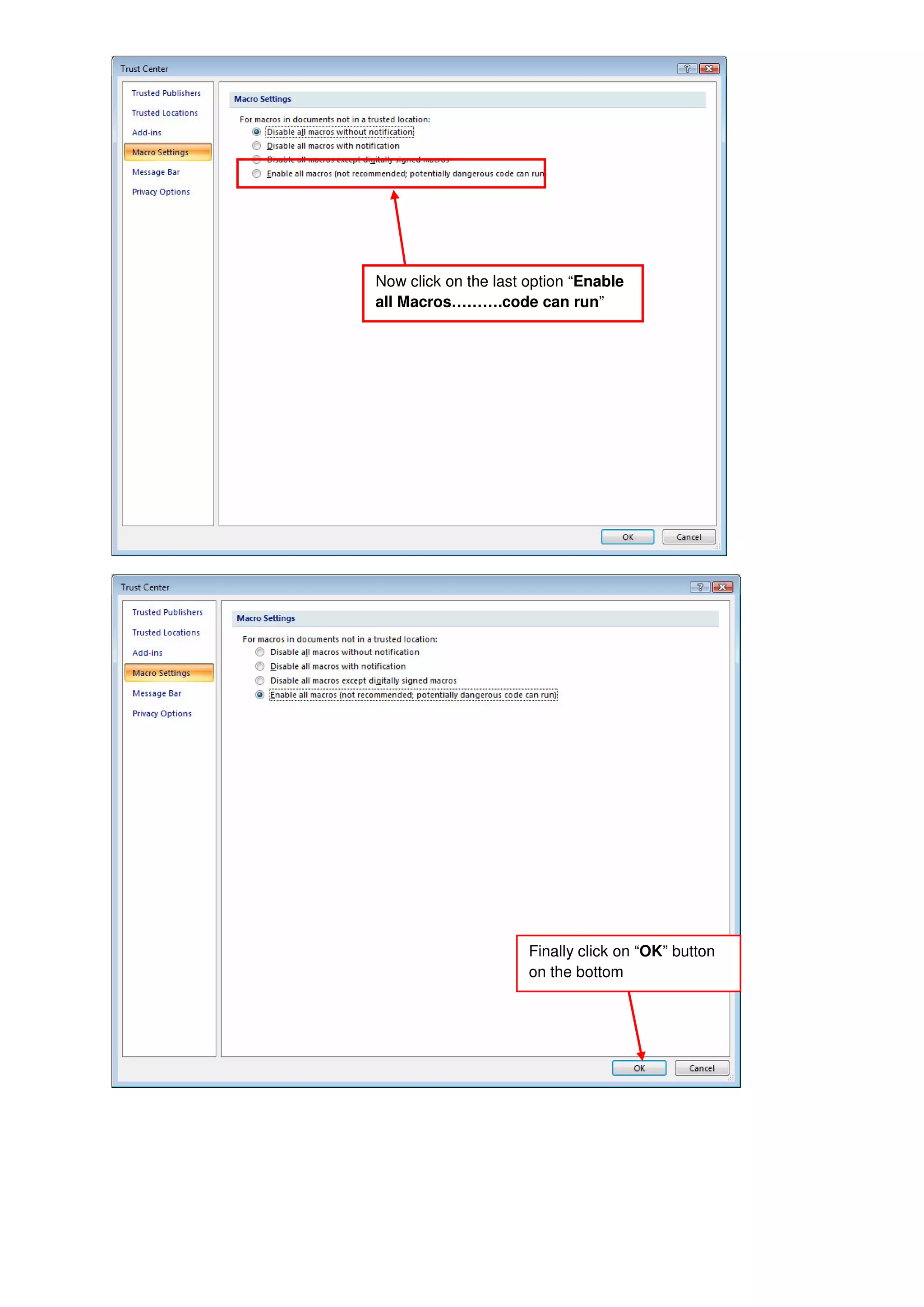Enabling Macro In Access 2007 Pdf Computing Technology And Computing