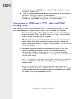 Enabling next-generation sequencing applications with IBM Storwize V7000 Unified and SONAS ...
