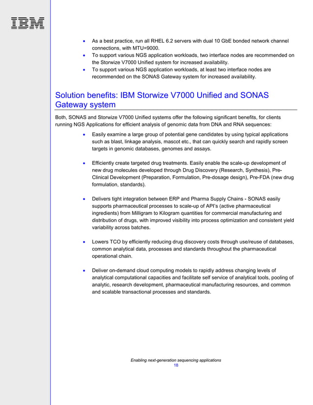 Enabling next-generation sequencing applications with IBM Storwize V7000 Unified and SONAS ...