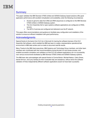 Enabling next-generation sequencing applications with IBM Storwize ...