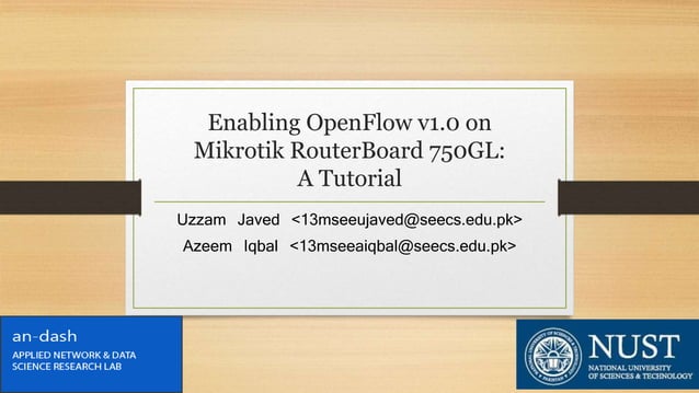 Enabling OpenFlow v1.0 on OpenWrt for Mikrotik RouterBoard GL750 : A ...