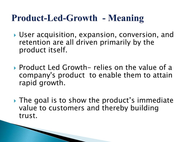 Enabling product led-growth to your modern SaaS business | PPT