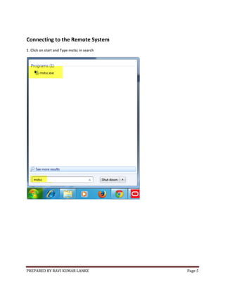 Enabling remote desktop connection on windows 7 64 bit | PDF | Desktops ...